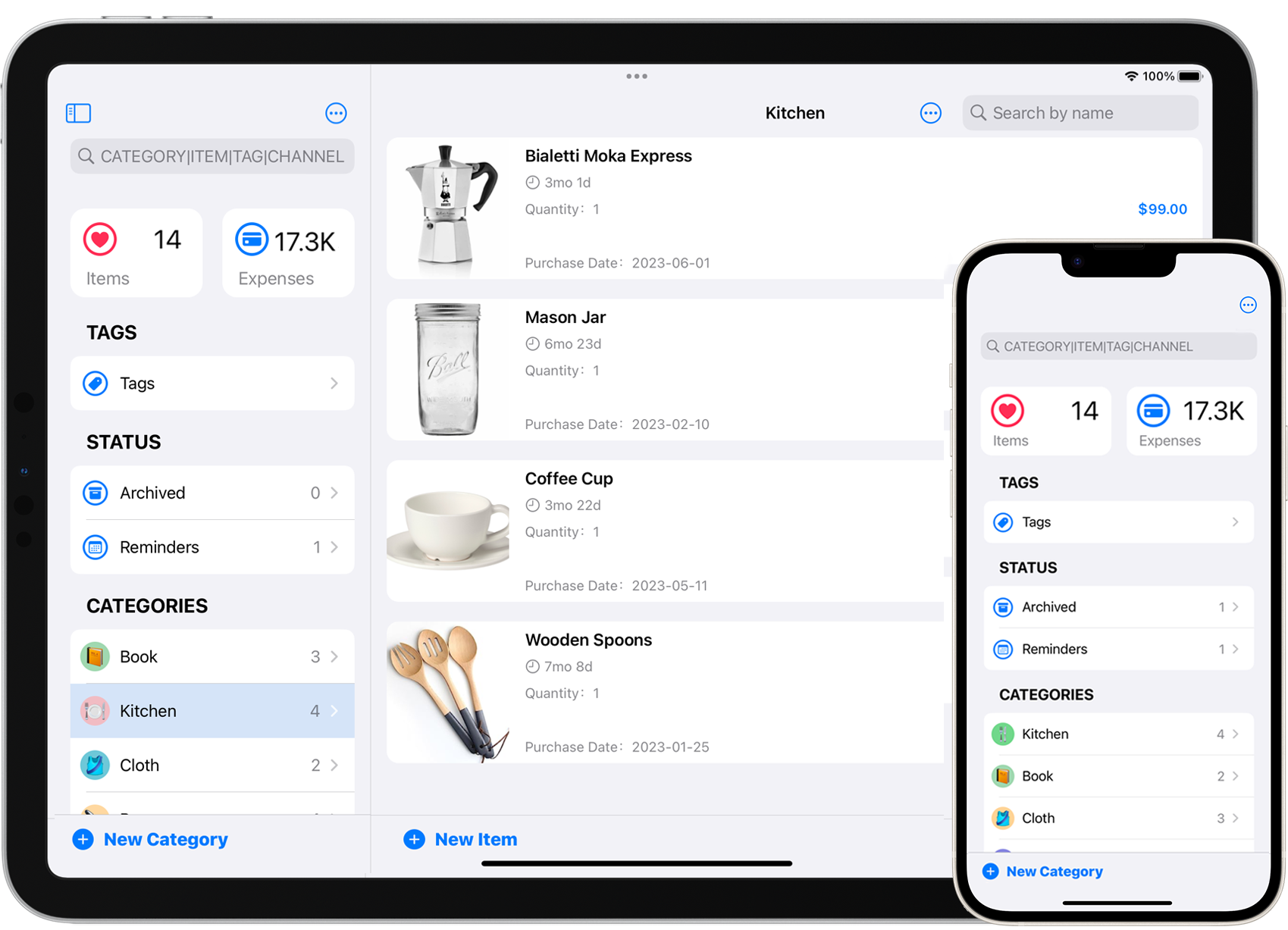 Komono:Excellent items management app